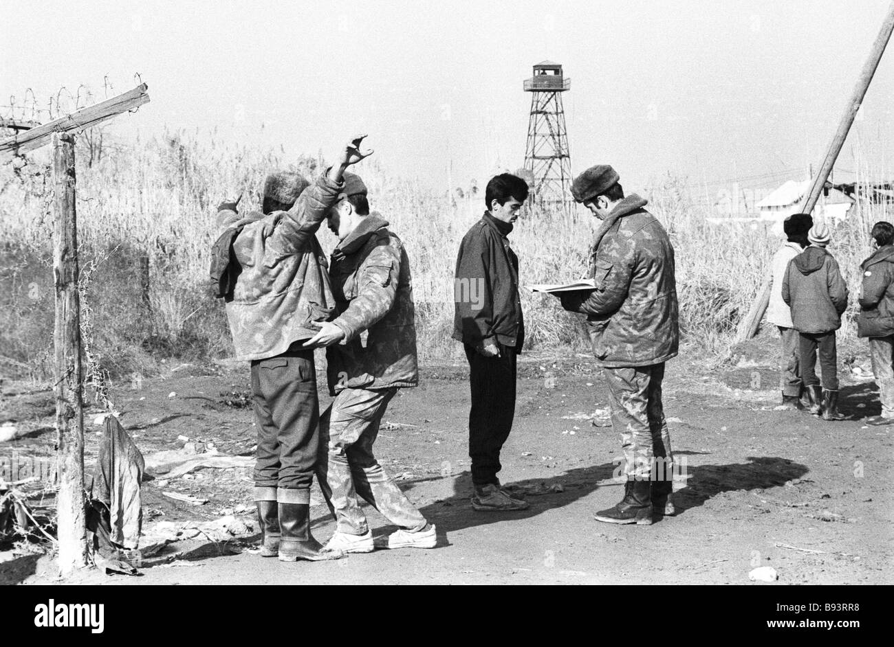 Tajikistan January 1993 The Pyandzh border guard post Return of ...