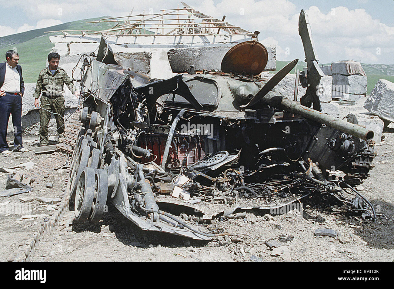 The Azeri army disabled this Armenian infantry fighting vehicle during ...