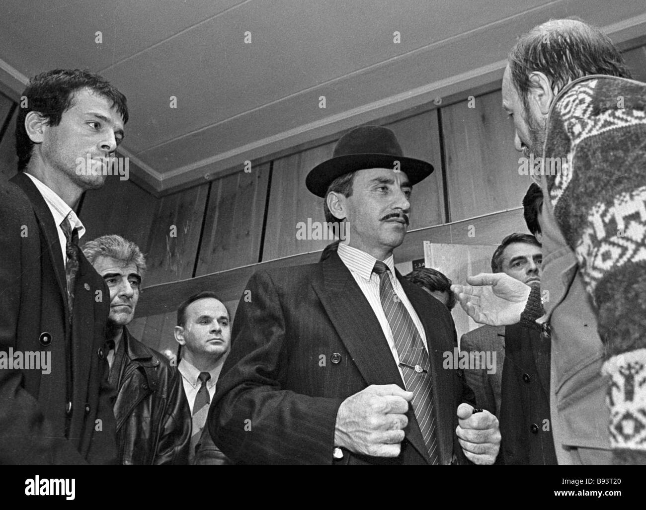 President of the Chechen Republic Dzhokhar Dudayev center meeting with ...