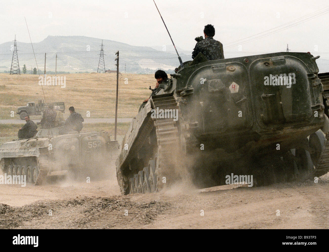 Azeri infantry fighting vehicles in attack near Govshatvo village ...