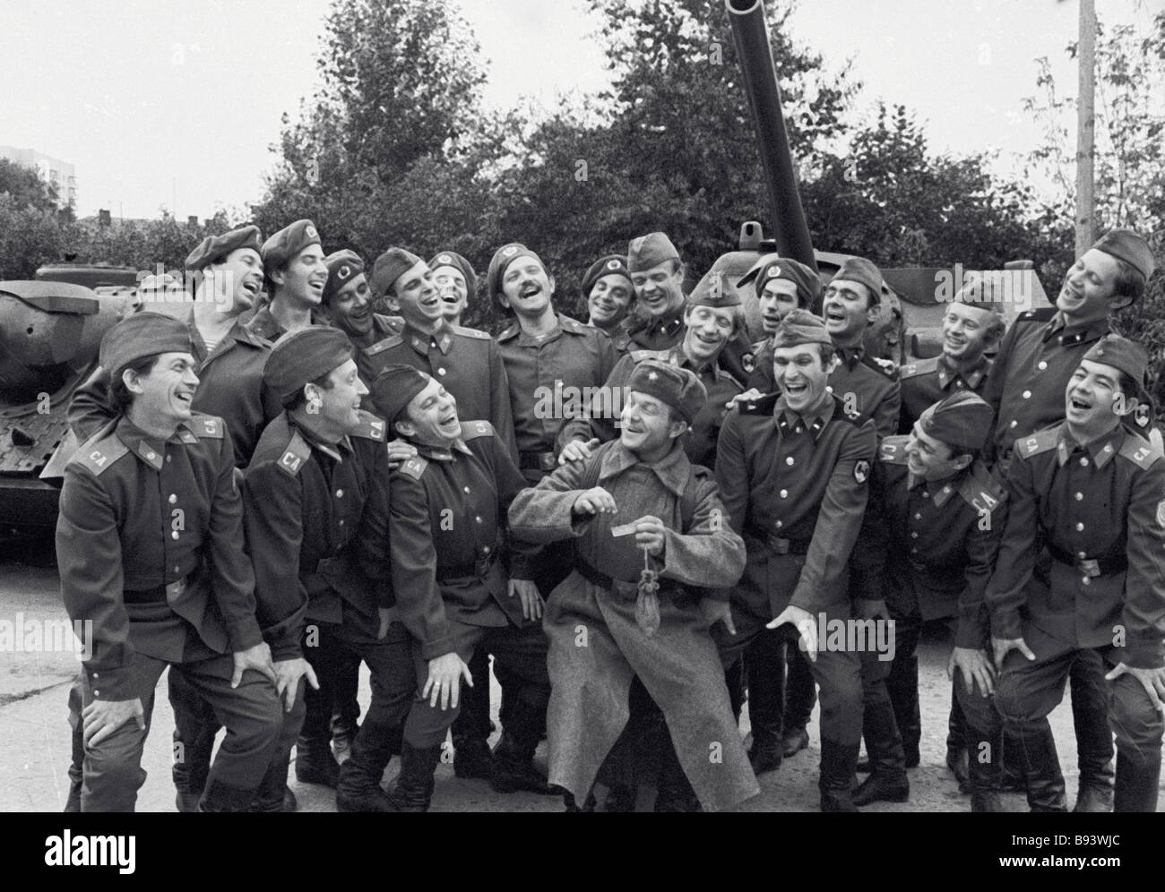 The Soviet Army song and dance company performs the dance Vasily Terkin ...