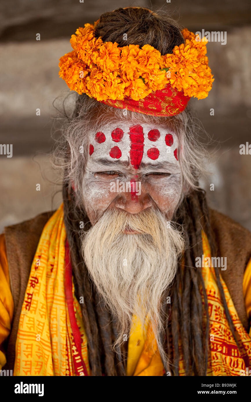 Indian Sadhu in Varanasi India Stock Photo - Alamy