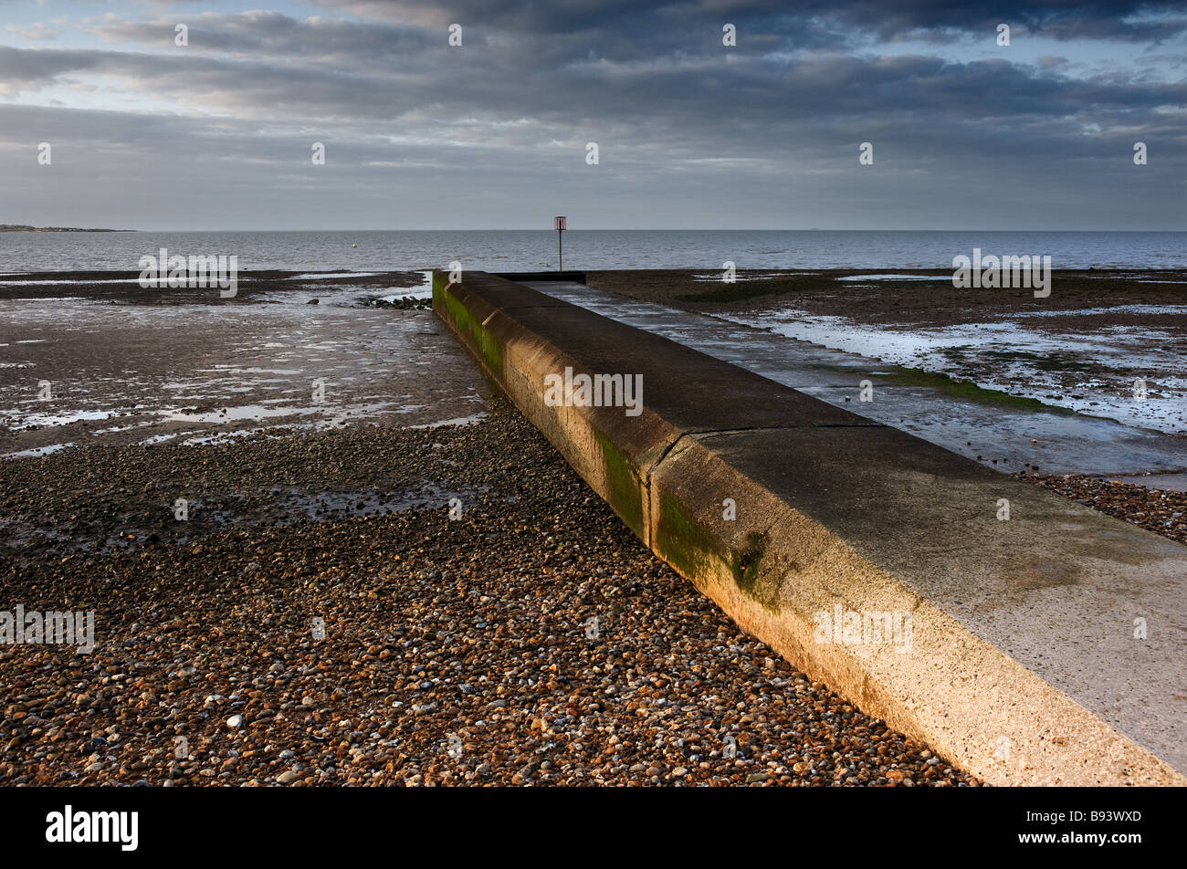 Concrete outfall on beach seasalter hi-res stock photography and images ...