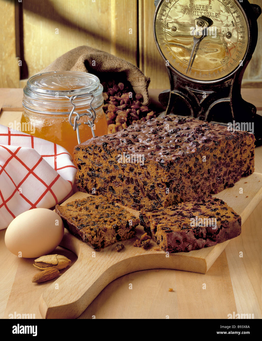Slab Fruit Cake Stock Photo - Alamy