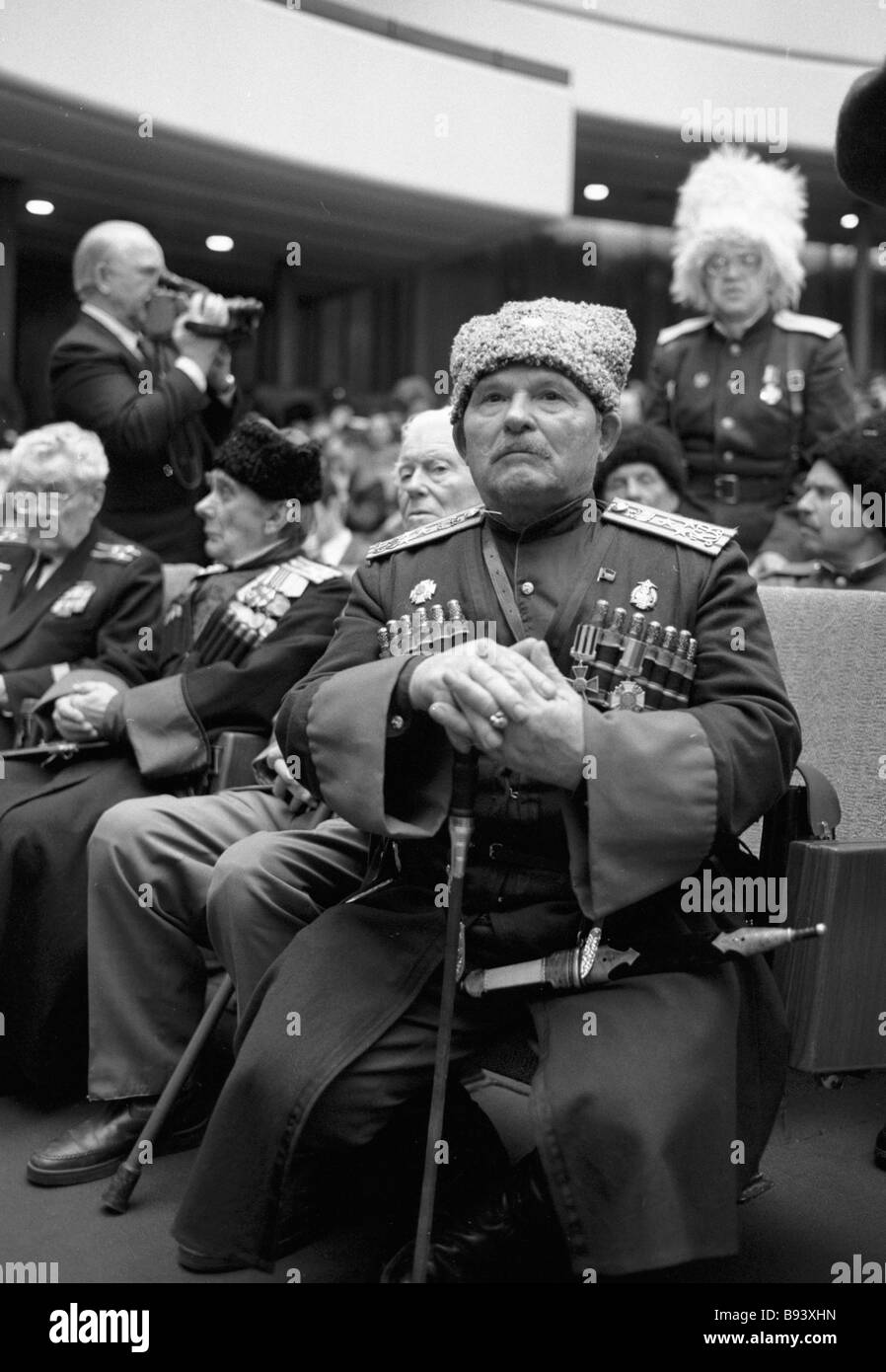 Cossacks in the conference room Council of Chieftains of the Cossack ...