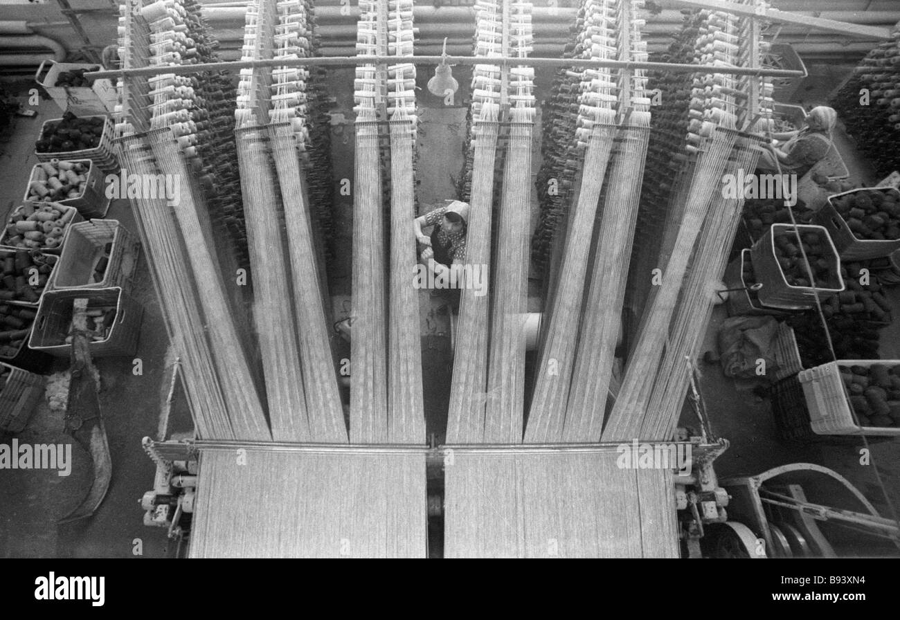 A Lyubertsy carpet mill weaver Stock Photo - Alamy