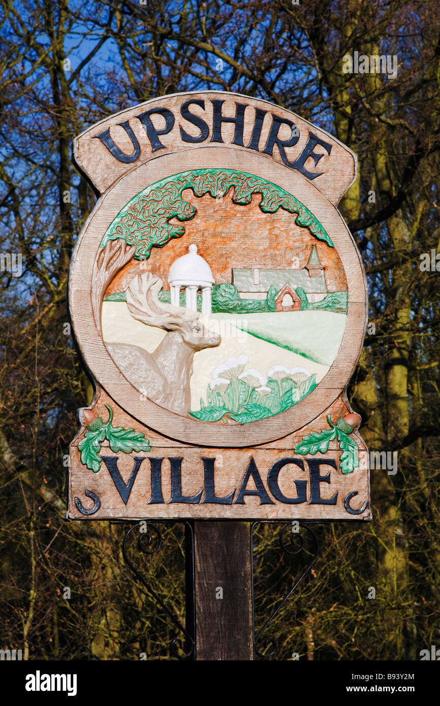 Upshire village sign Essex, England, Europe Stock Photo - Alamy