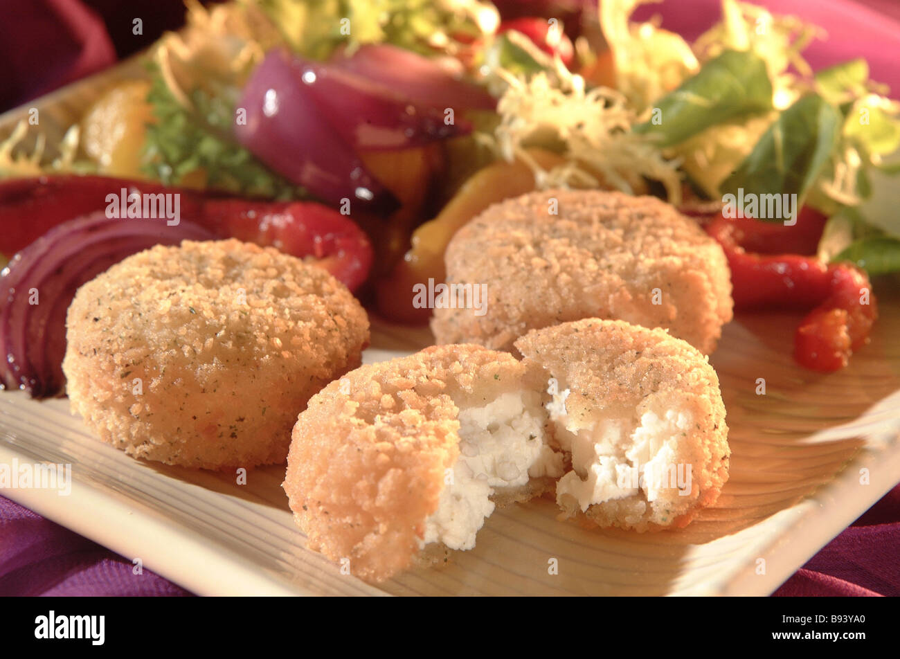 deep fried goats cheese bites Stock Photo - Alamy