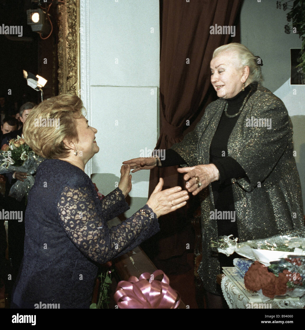 Naina Yeltsin left the wife of Russia s president Boris Yeltsin ...