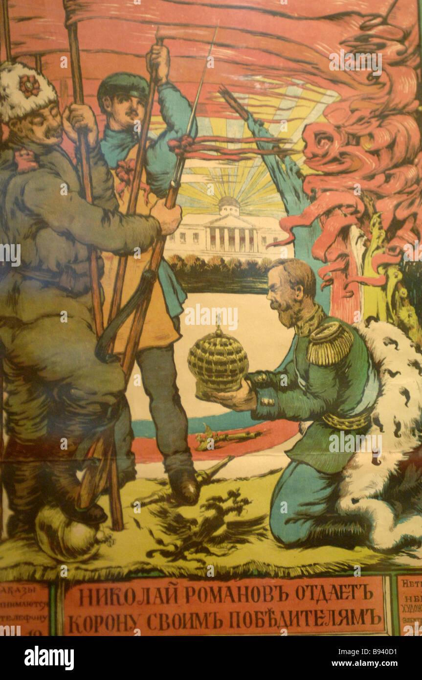 Reminder of the people s victory Nikolai Romanov handing over the crown ...