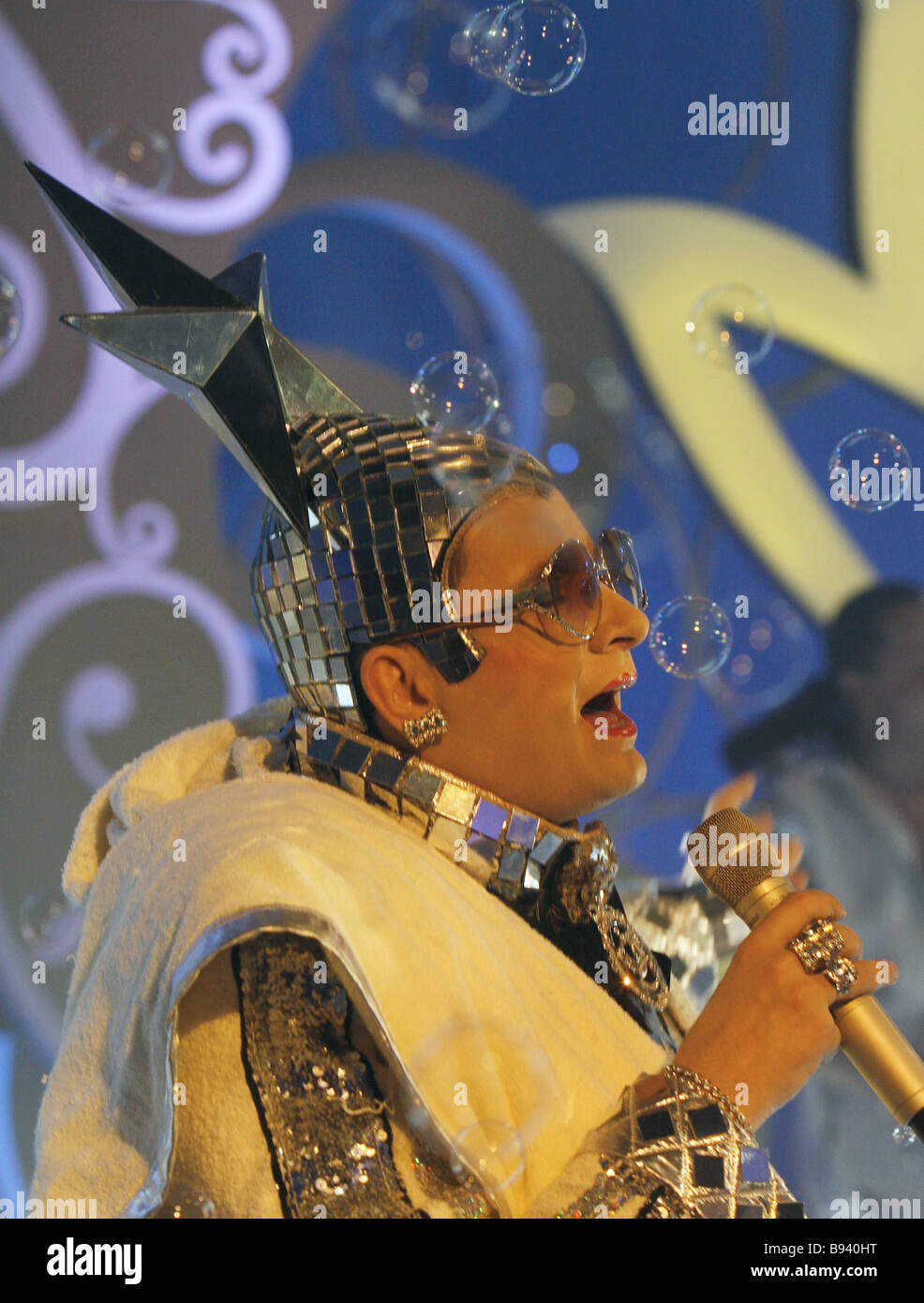 Singer Verka Serdyuchka Andrei Danilko being filmed for Oksana ...