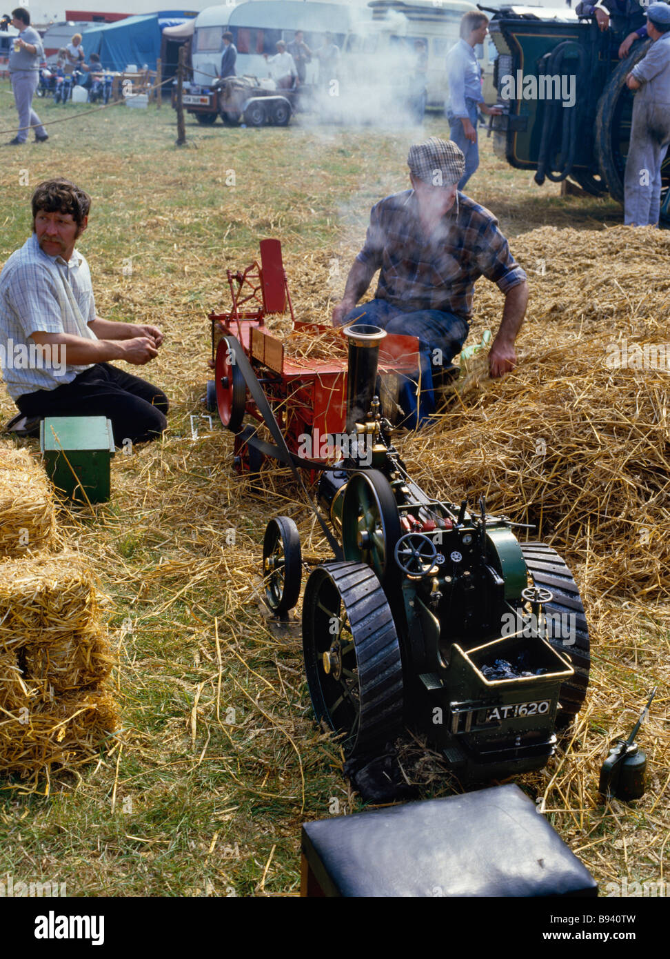 2 scale agricultural traction engine Ransomes Threshing machine at the ...