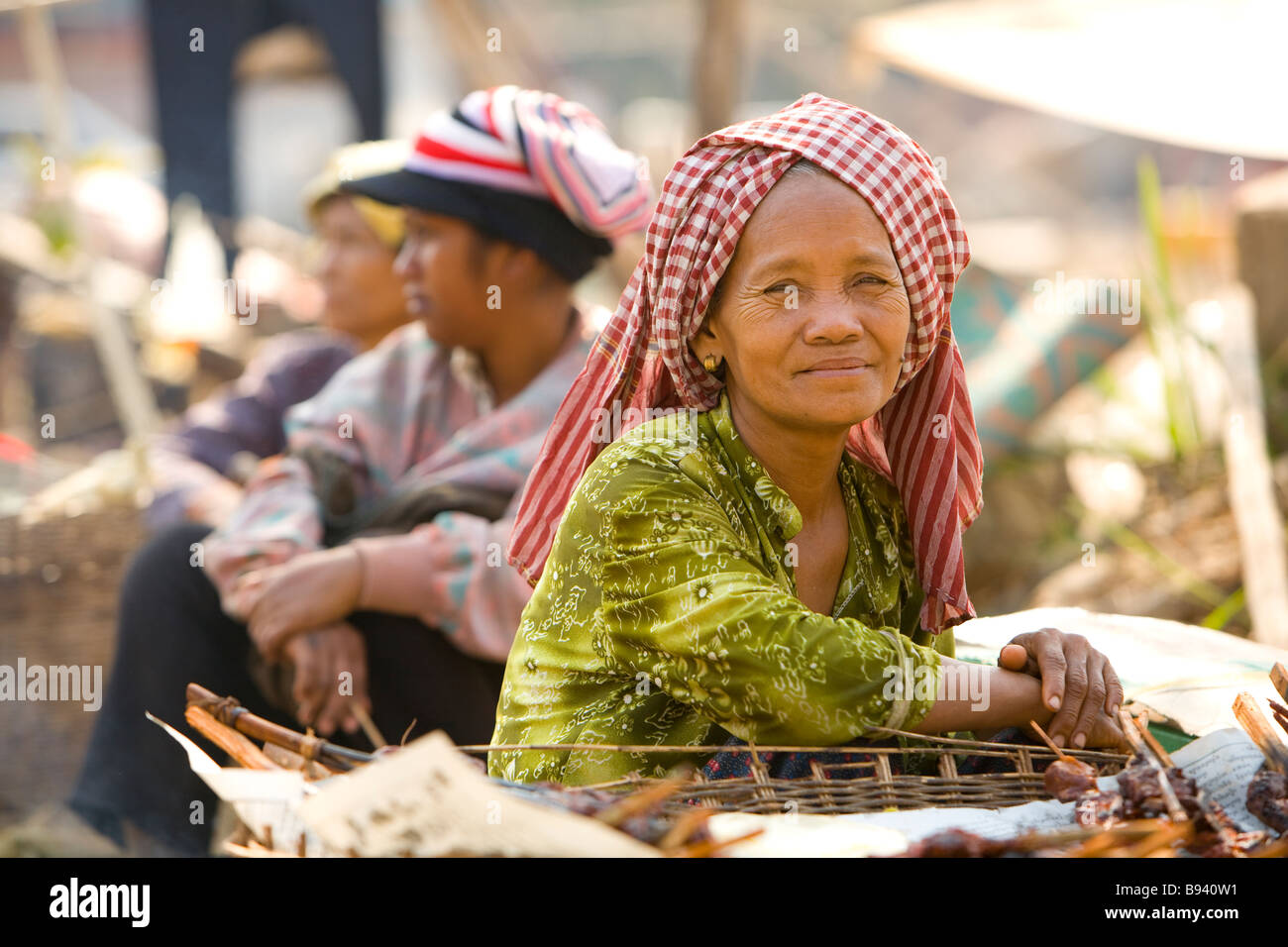 Cambodian women Photographed at a festival for the blessing of new ...