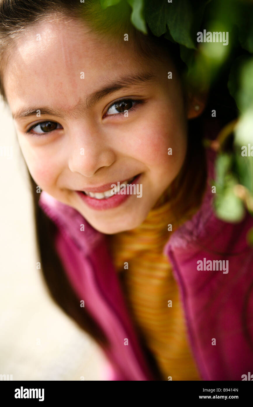 Young ethnic girl's face portrait Stock Photo - Alamy