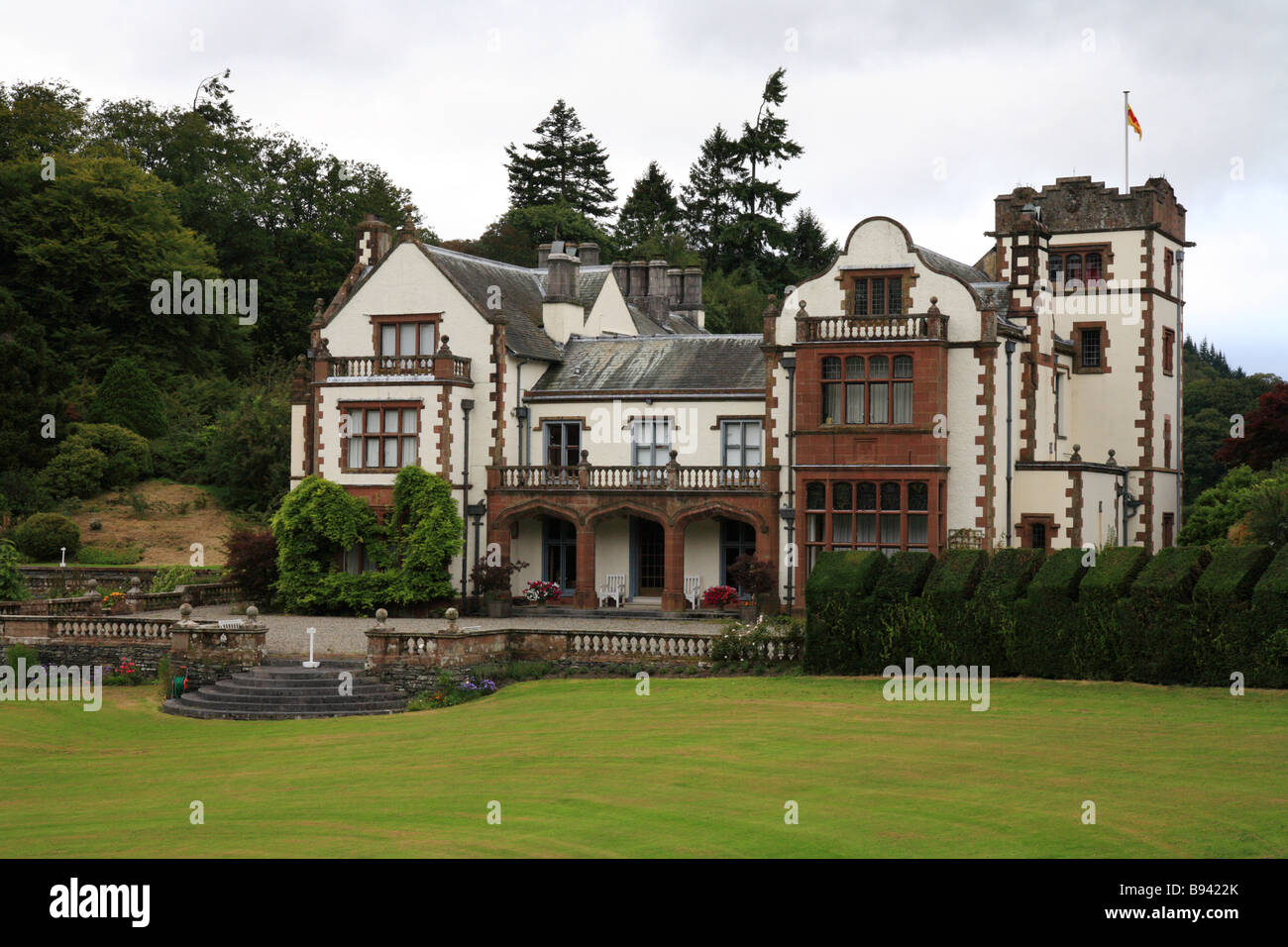 "Graythwaite Hall" and gardens, between Hawkshead and Windermere ...