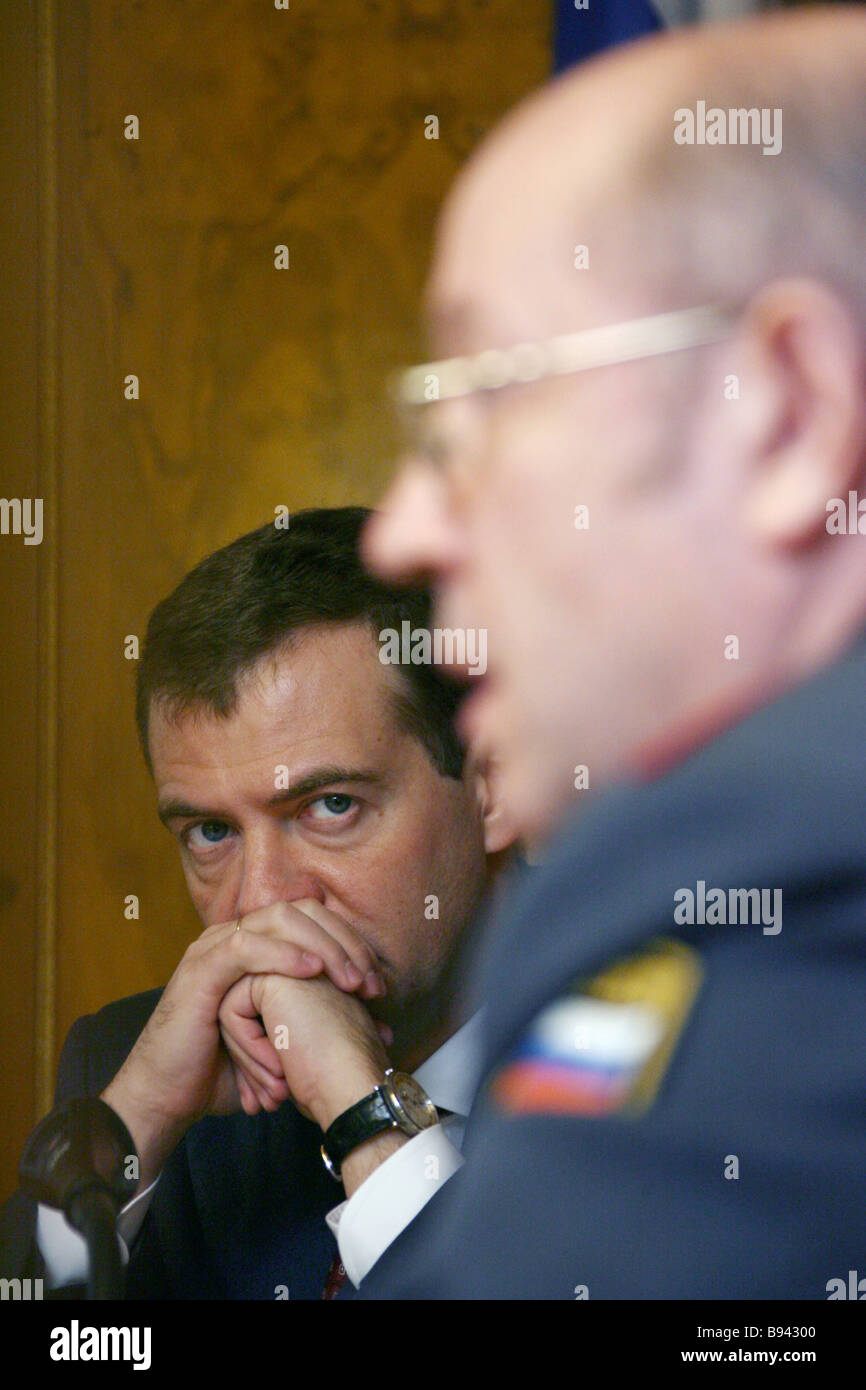 First Deputy Interior Minister Colonel General Alexander Chekalin right ...