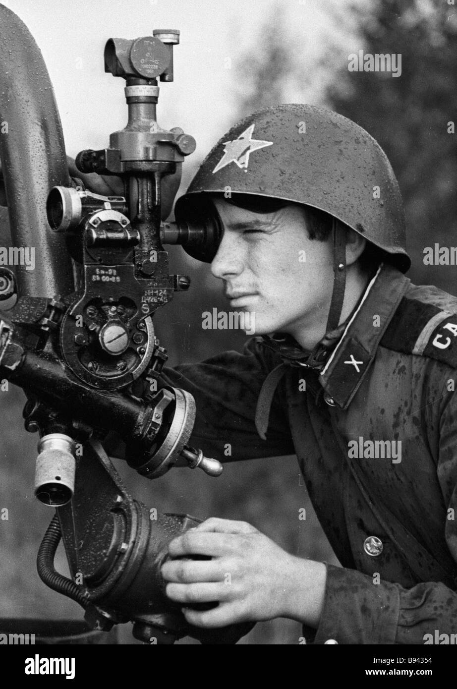 Commander of the self propelled artillery rocket launcher Zapad 81 ...