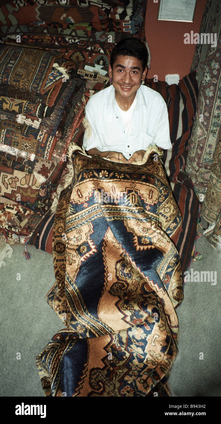 A carpet seller Stock Photo - Alamy