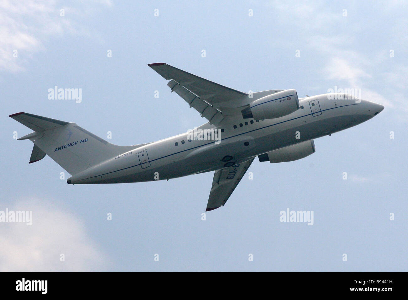 An Antonov 148 short haul plane during a demonstration flight at the ...