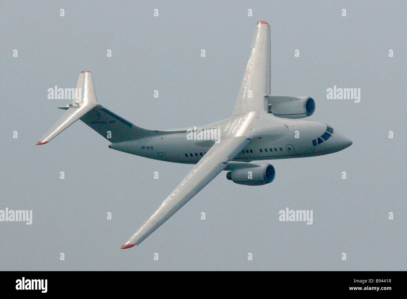 An Antonov 148 short haul plane during a demonstration flight at the ...