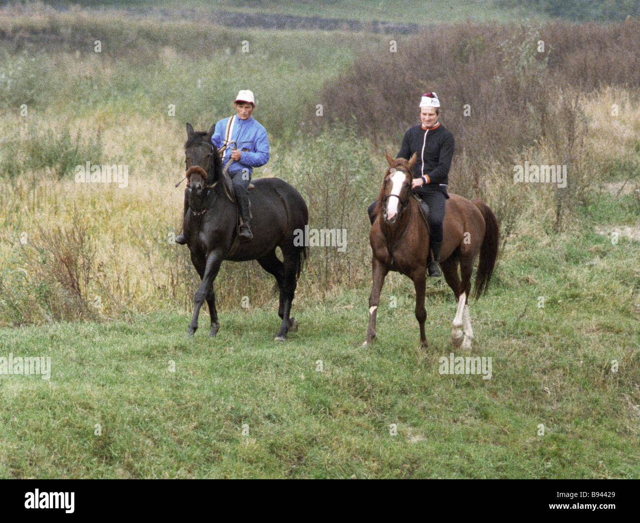Belarussian collective farmers on a riding outing Stock Photo - Alamy