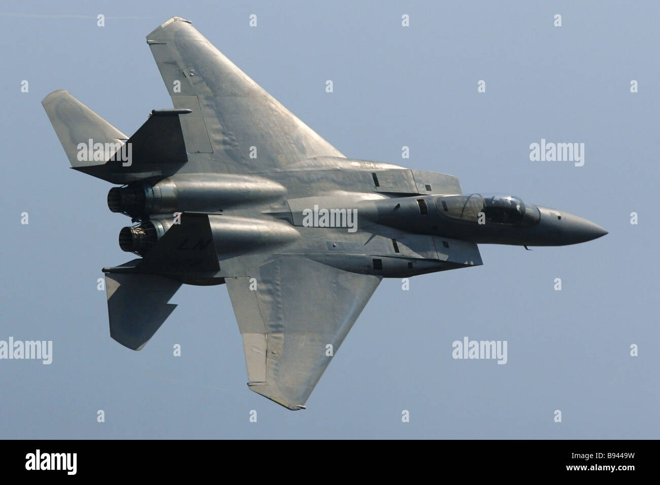 An F 15 Eagle American fighter during a demonstration flight at the ...