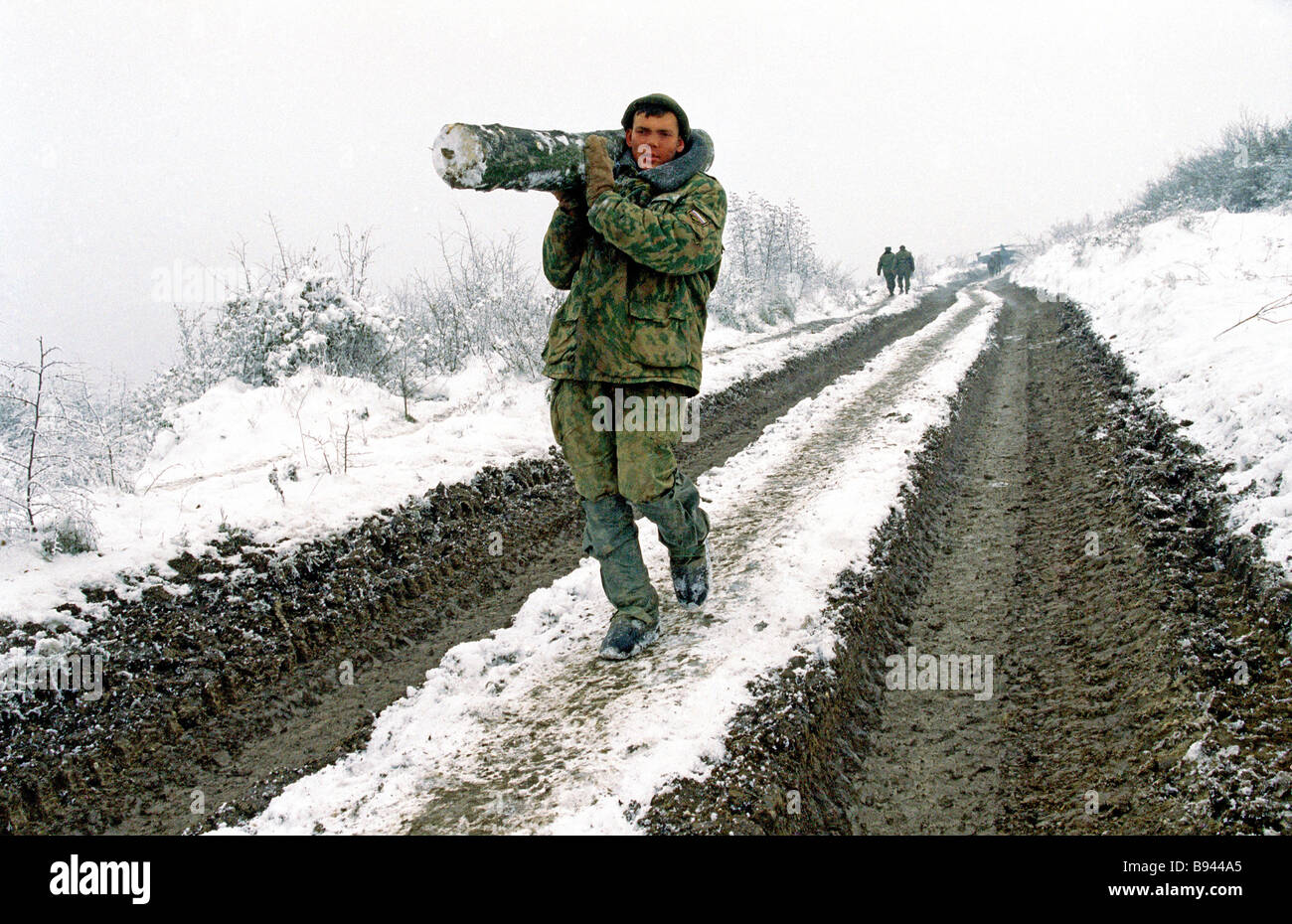 A soldier from federal forces in the North Caucasus deployed in ...