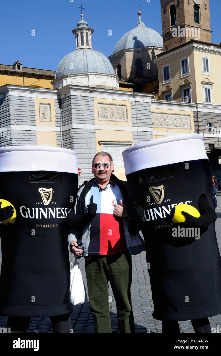 Guinness promotion in the Piazza del Popolo in Rome Italy Stock Photo ...