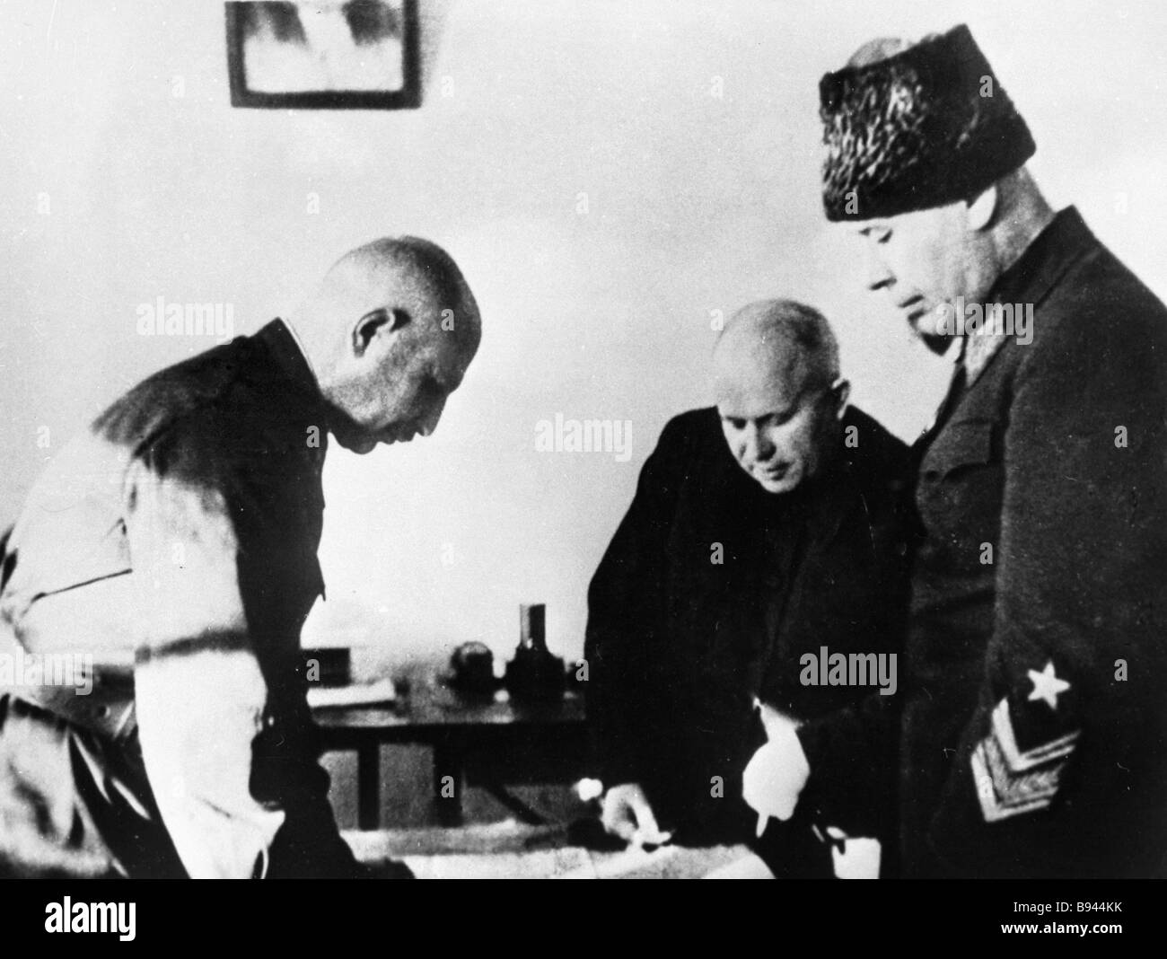 Marshal of the Soviet Union Semyon Timoshenko right member of the ...