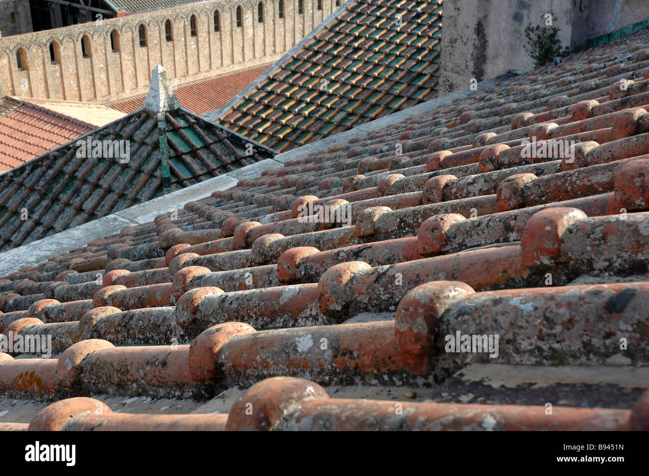 Tiled roofs in Italy Stock Photo - Alamy