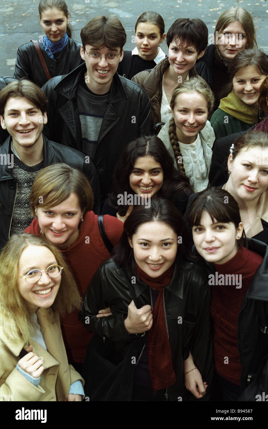 Moscow State University students Stock Photo - Alamy