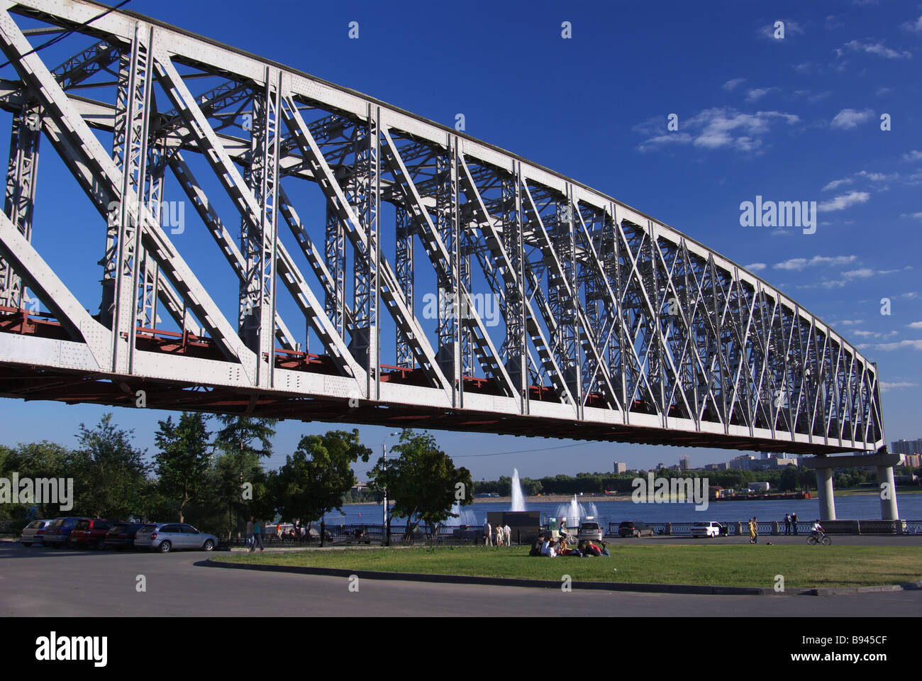 Novosibirsk first bridge section Stock Photo - Alamy