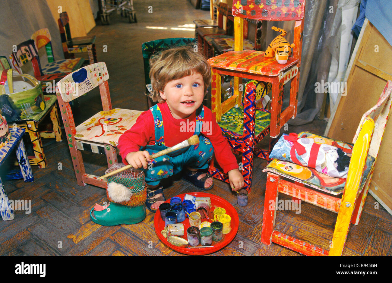 A young artist working Stock Photo - Alamy
