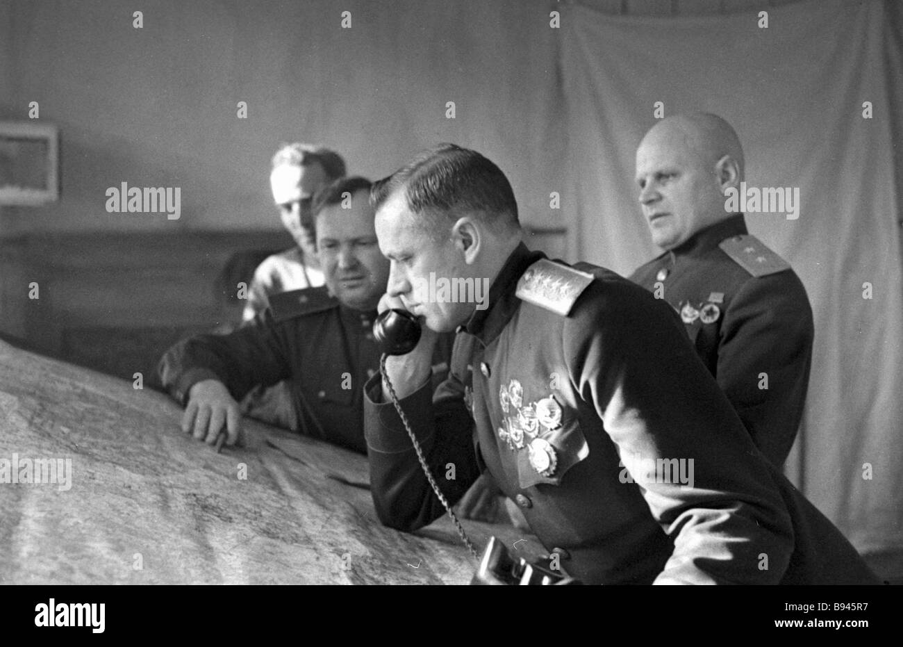 Belorussian front commander Army General Konstantin Rokossovsky in the ...