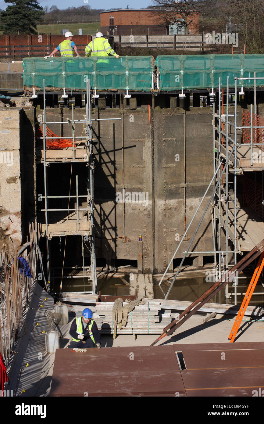 building construction site works lock wall replacement refurbishment ...