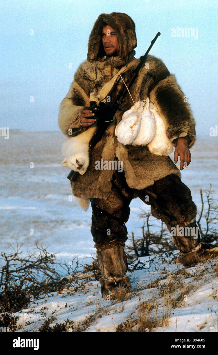 Commercial hunter from the Chukchee Autonomous Area Stock Photo - Alamy