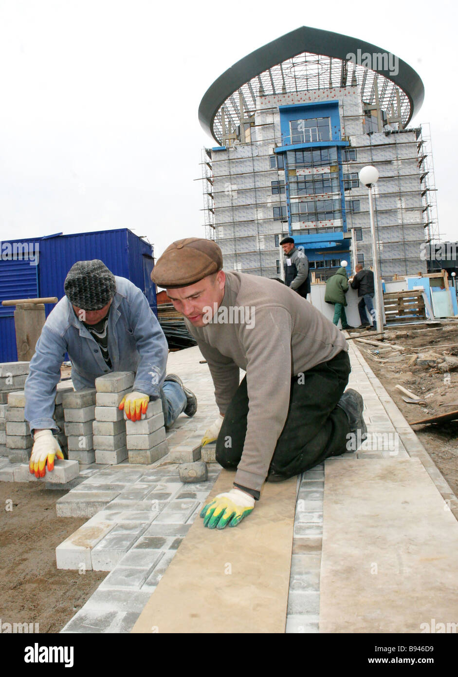 An industrial complex being built in the Alabuga free economic zone in ...