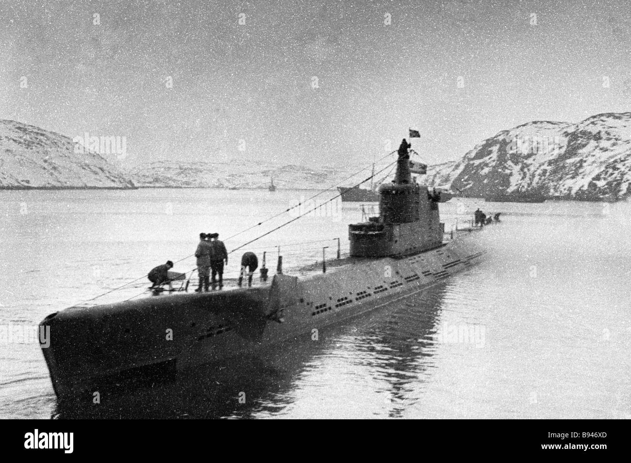 K 21 submarine commanded by Hero of the Soviet Union Nikolai Lunin ...
