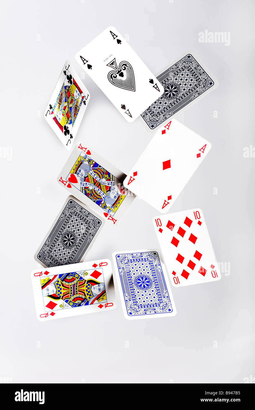 Playing Cards Falling High Resolution Stock Photography and Images - Alamy
