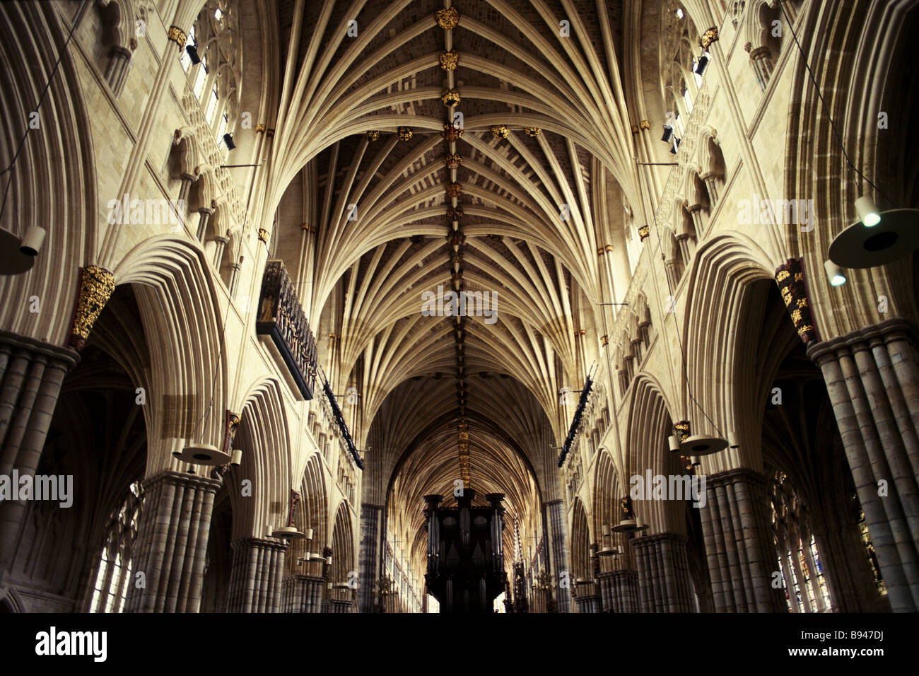 Vaulted ceiling, Exeter Cathedral, Devon, UK Stock Photo - Alamy