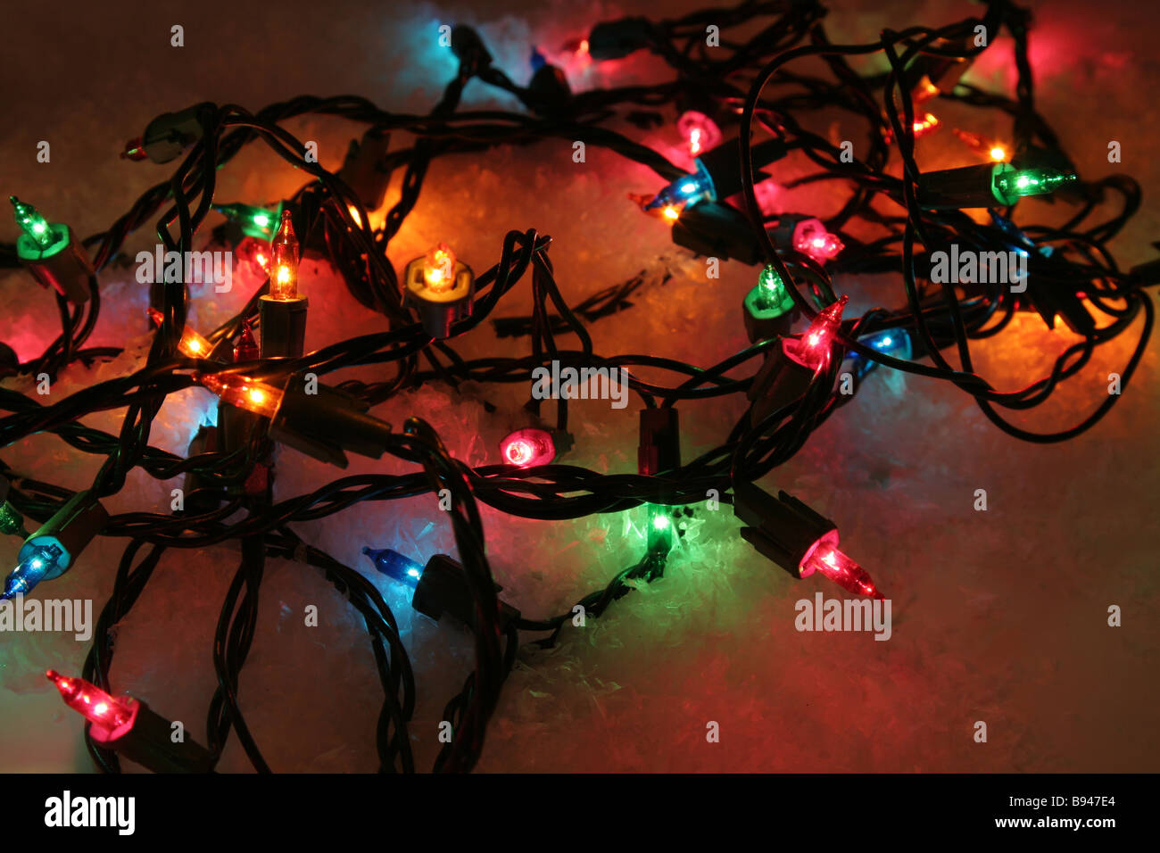 Multi-colored Light String Stock Photo - Alamy