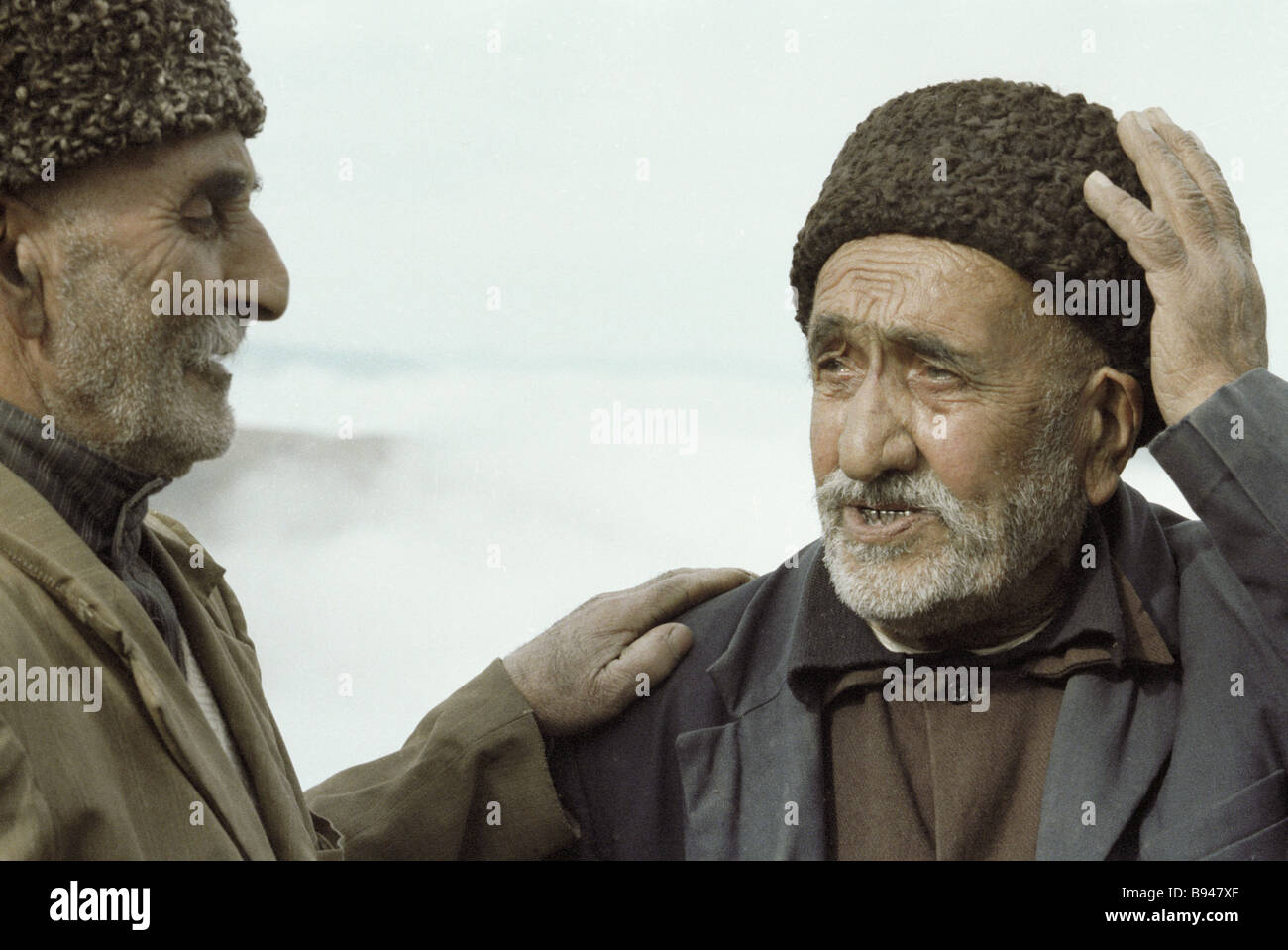 Old timers of Lerik area Stock Photo - Alamy