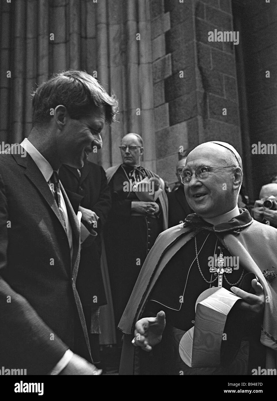 Francis Joseph Cardinal Spellman the Archbishop of New York with Robert ...