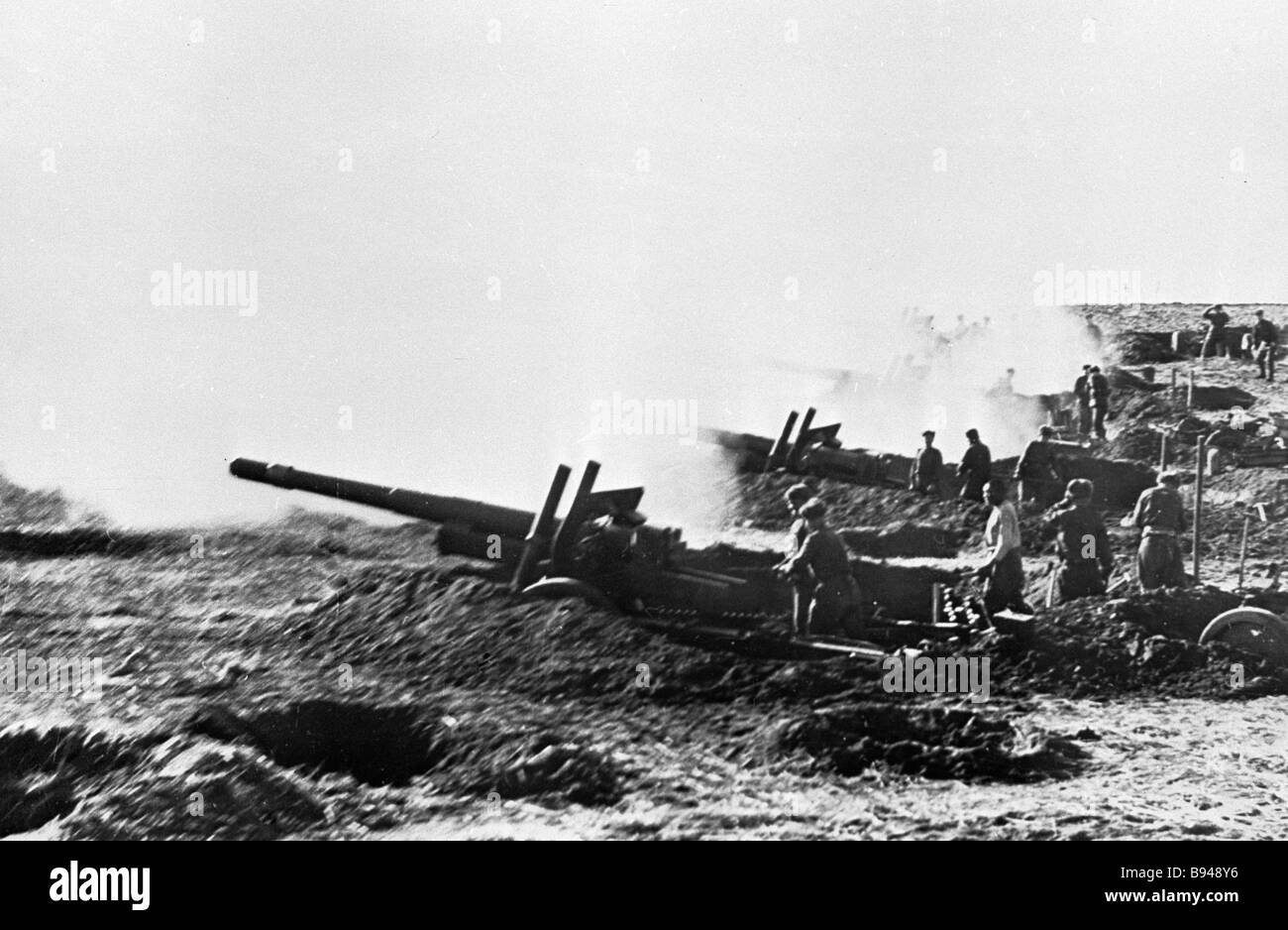 Soviet artillery in Danzig in the WWII times Stock Photo - Alamy