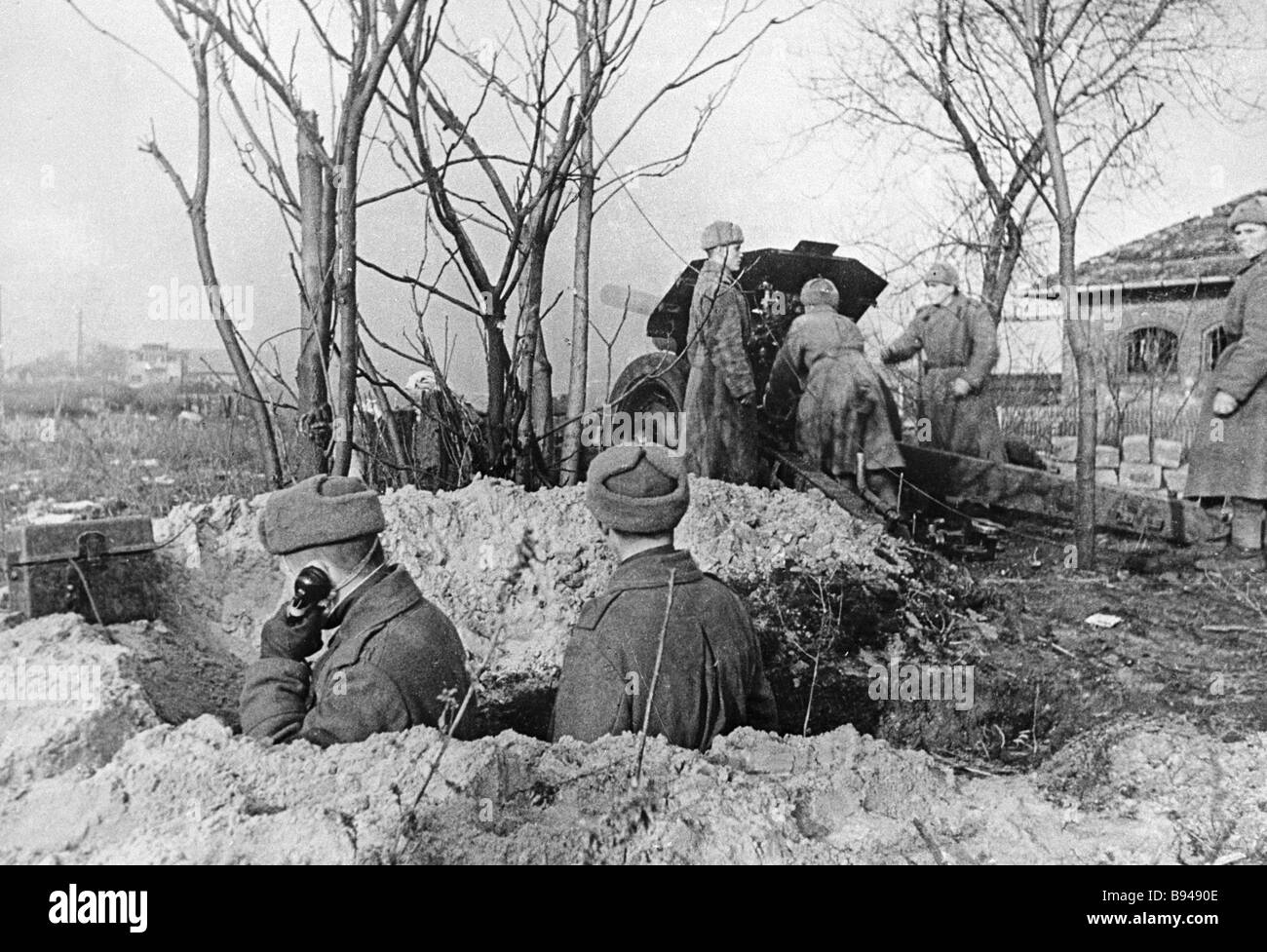 Artillery positions in Budapest Stock Photo - Alamy