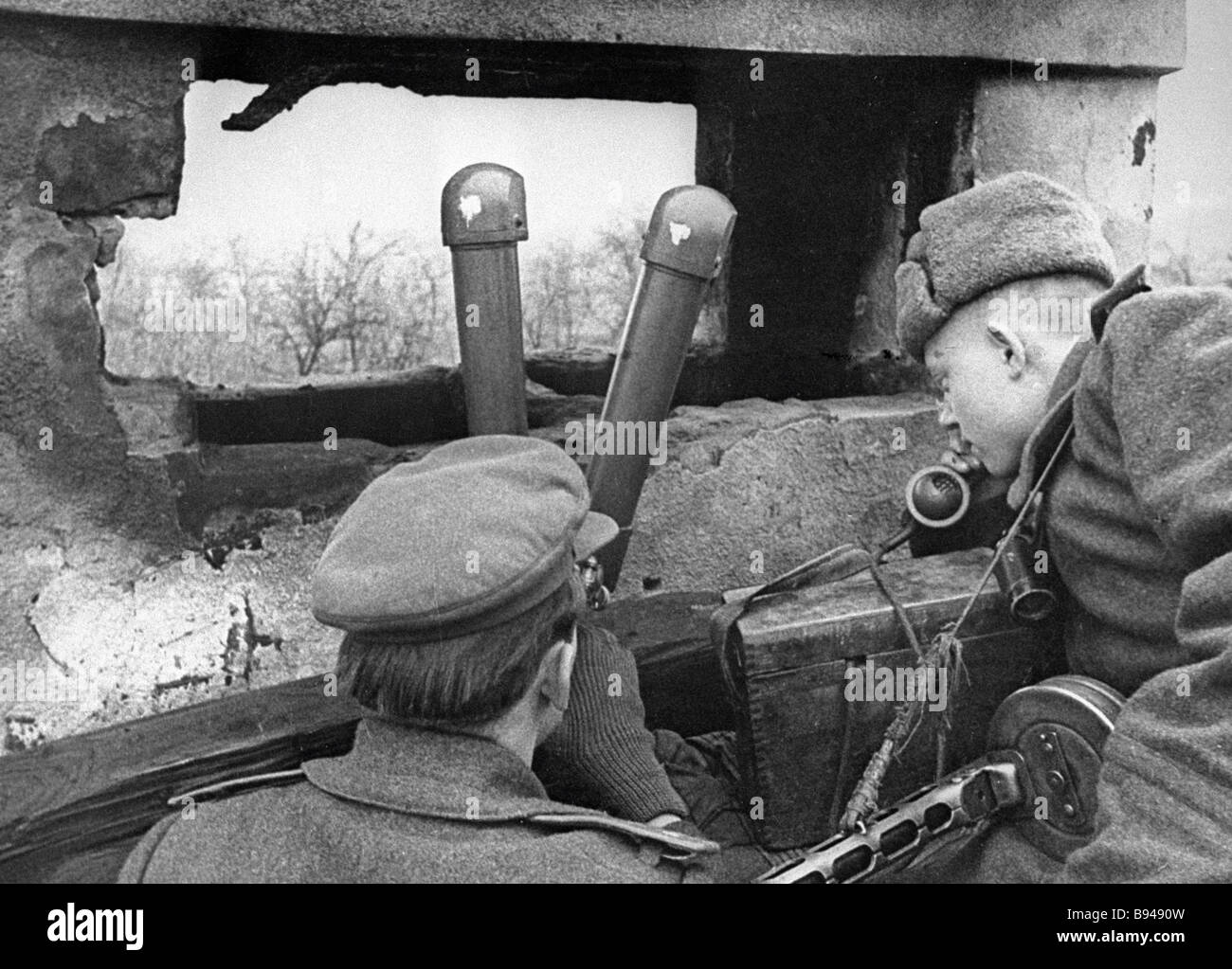 A Soviet command post in one of Budapest streets Stock Photo - Alamy