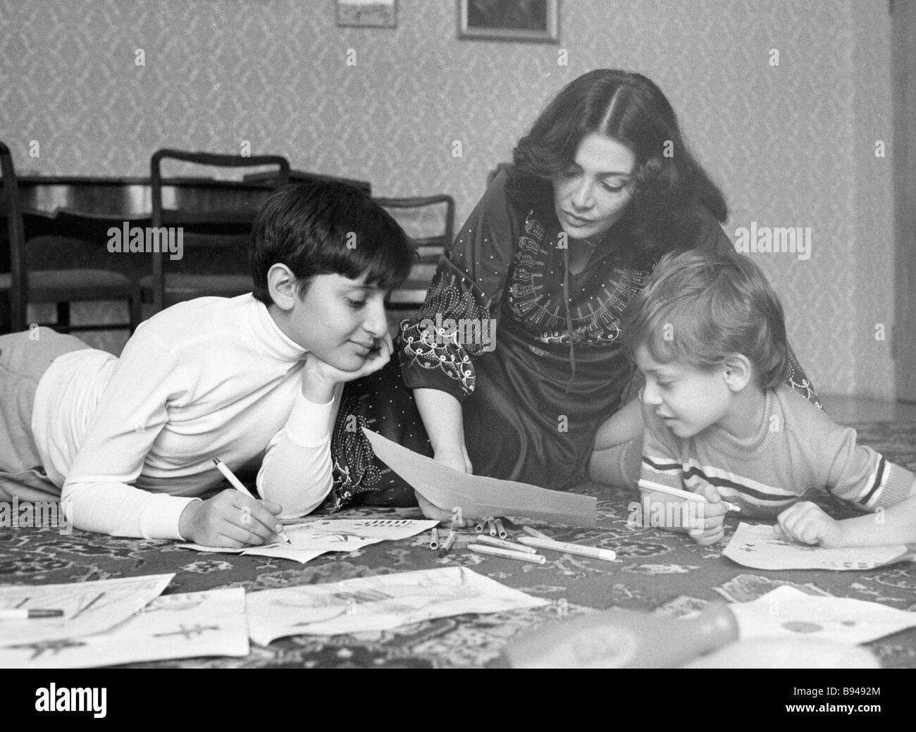 Actress of Armenian Sandukian drama theater Alla Tumanian center at ...