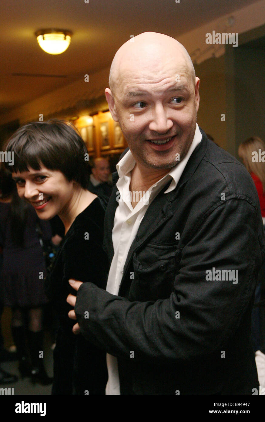Actor Maxim Sukhanov a prize winner with is wife writer Eteri ...