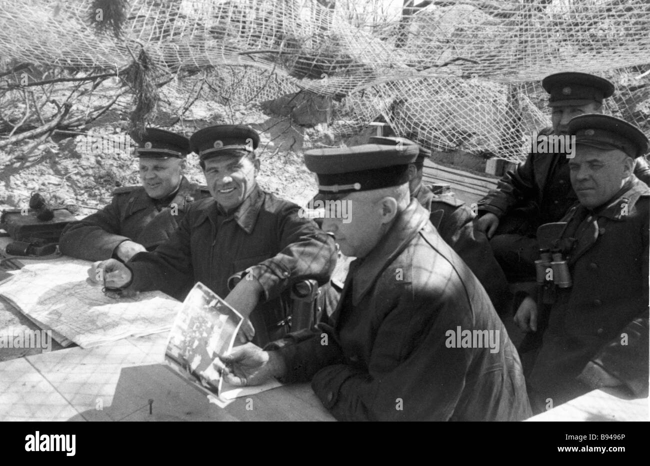 Soviet generals left to right Konstantin Telegin Vasily Chuikov and ...