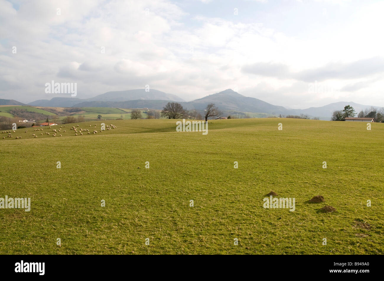 Landscape of the Basque Country in Winter mountain Stock Photo - Alamy